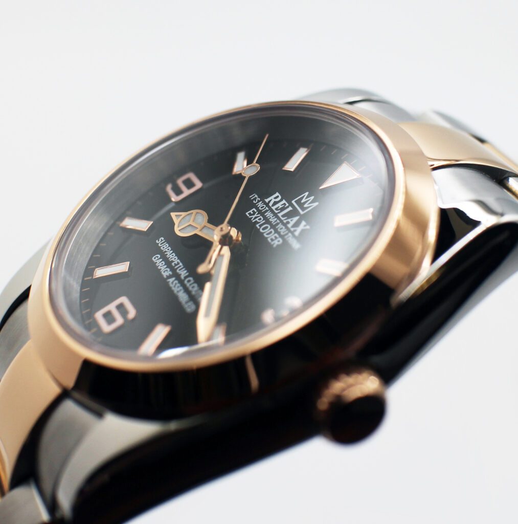 Relax Black and Rose Gold Exploder 36mm - Relax by Atelier Perpetuel